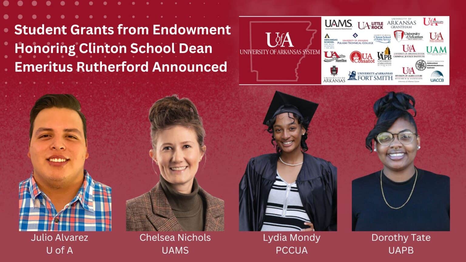Student Grants from Endowment Honoring Clinton School Dean Emeritus ...